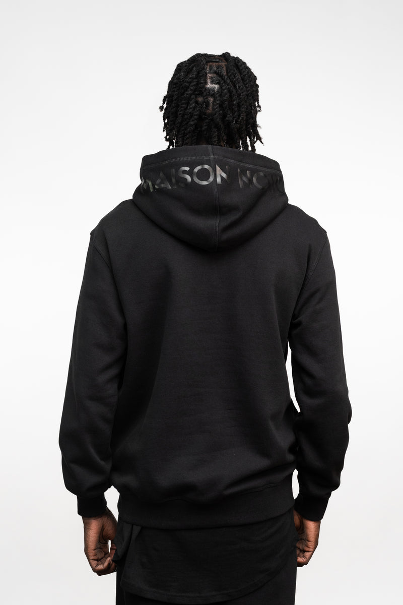 ESSENTIAL NOIR Hoodie – Minimalist Black Unisex Hoodie by Maison NOIR ...